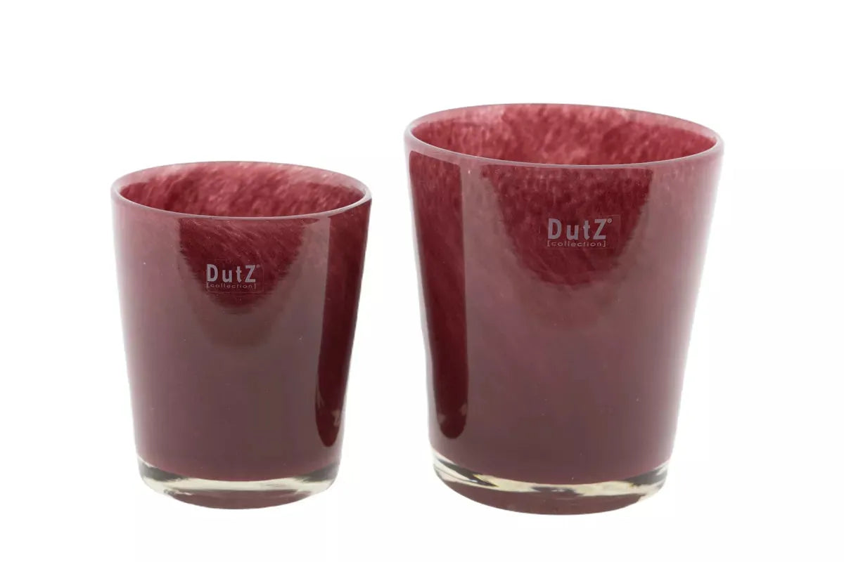 אגרטל זכוכית קוני בצבע בורדו מבית Dutz – The Collection by Aviel Waizman